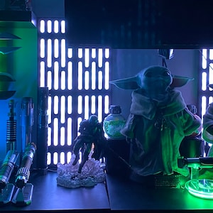 Star Wars Galaxy Panel LED Bluetooth Wall Panel Death Star Starfighter ...