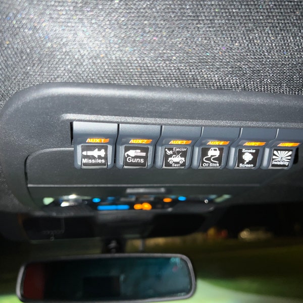 Upfitter AUX Switch Decals Stickers Funny Labels | Fits: 2017 and up ...