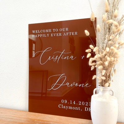 Acrylic Welcome Wedding Sign, Custom Acrylic Wedding Sign, Personalized ...