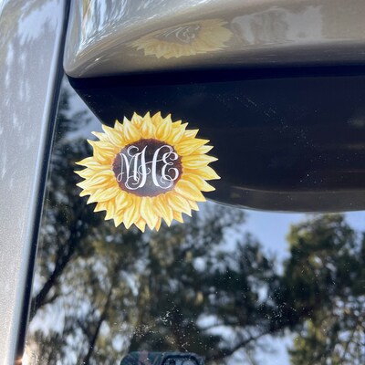 Rainbow Daisy Car Window Decal Flower Car Window Decal - Etsy