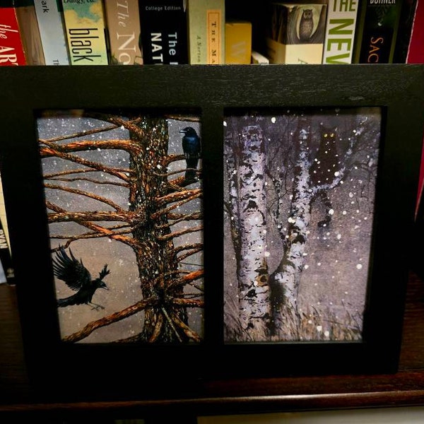Greeting Card, "corvus Corvidae and the Cedar" by Maggie Vandewalle, 5 ...