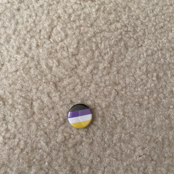Gender Nonbinary Pride Flag Pin Badge Pinback Button ~ 1" Pin 1.5" Pin ...
