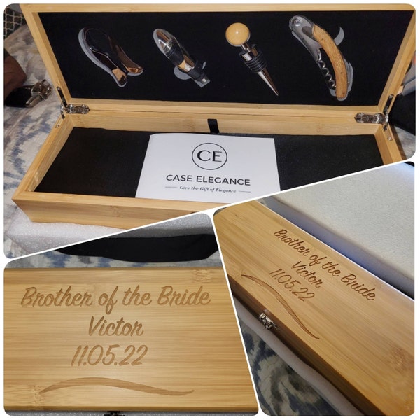 Personalized Wine Gift Box Set by Case Elegance - Etsy