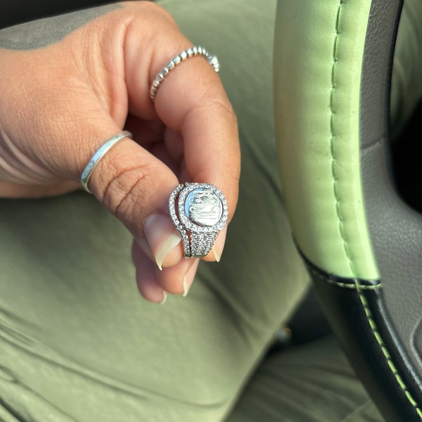 Sterling Silver Monogram Stackable Ring, Sterling Silver Stackable Rings, Sterling Silver Mahy ...