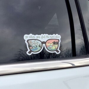 Outdoors Hiking Sticker Mountain Sticker Just Go Explore Sticker Travel ...