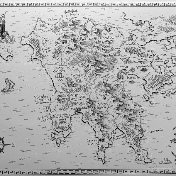 Custom Hand Drawn Fantasy Map (A3, A4, A5) - for Gifts, Aspiring ...