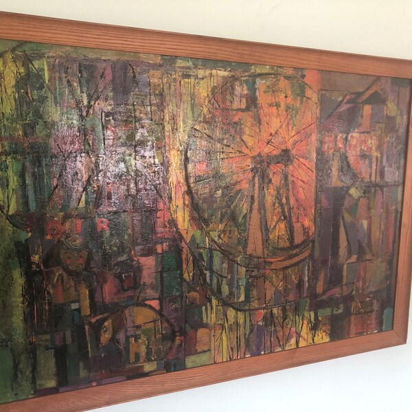 Vintage Impressionist Landscape Oil Painting Titled "new Canaan Woods ...