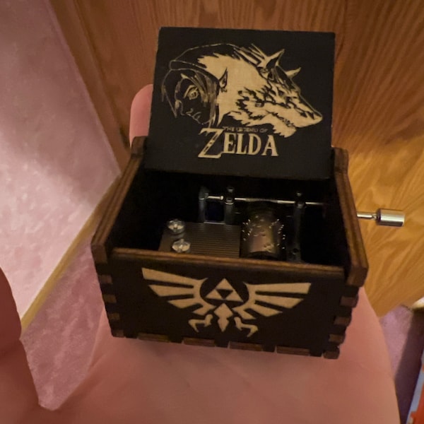 Zelda Music Box Theme Music Chest Wooden Engraved Handmade Vintage Gift Custom Engraved - Etsy
