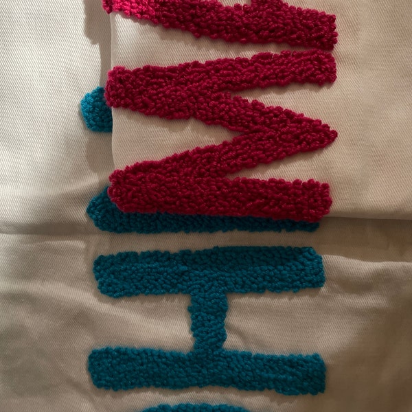 Monogrammed Custom Name Embroidered Pillow, Initial Wedding Monogram ...