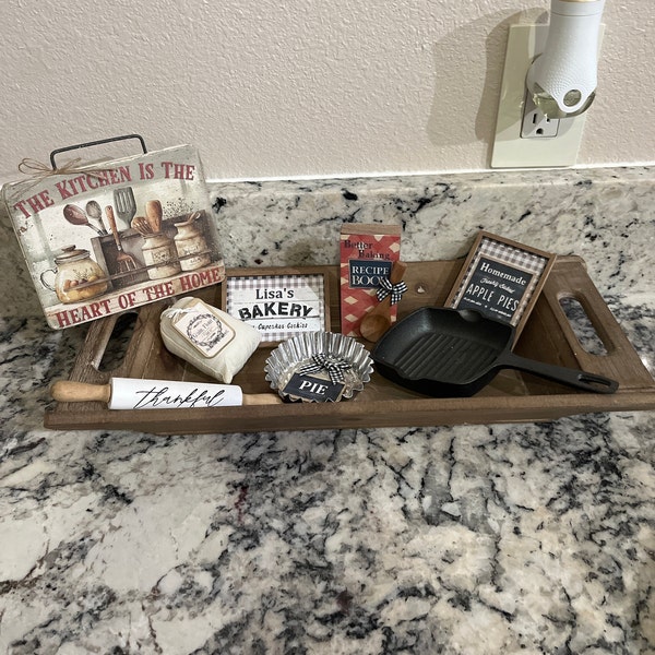 Mini Welcome Sign Set of 5 Tiered Tray Bundle /rustic Farmhouse Decor ...