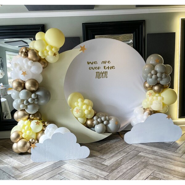 5ft, 6ft, 7ft and 8ft Moon and Clouds Digital Template for Building ...