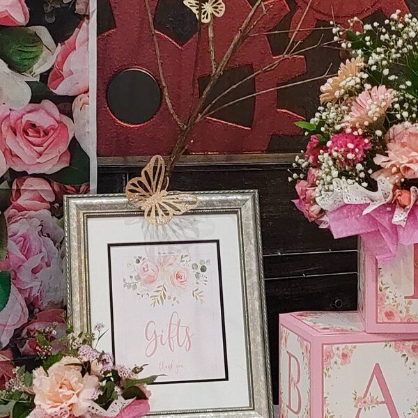 Editable 8x10 Custom Sign Template for ONE 8x10 Inch Sign, Blush Pink ...