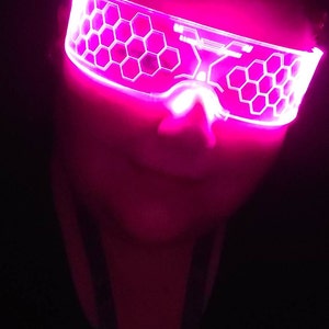 Cyberpunk Glasses Rave Cosplay Outfit Futuristic Fashion Goggle Rave ...