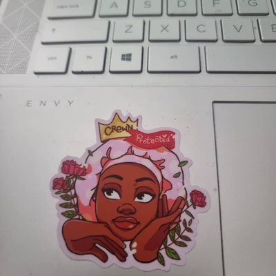 Afro Vinyl Sticker Black Girl Natural Hair Laptop Phone - Etsy