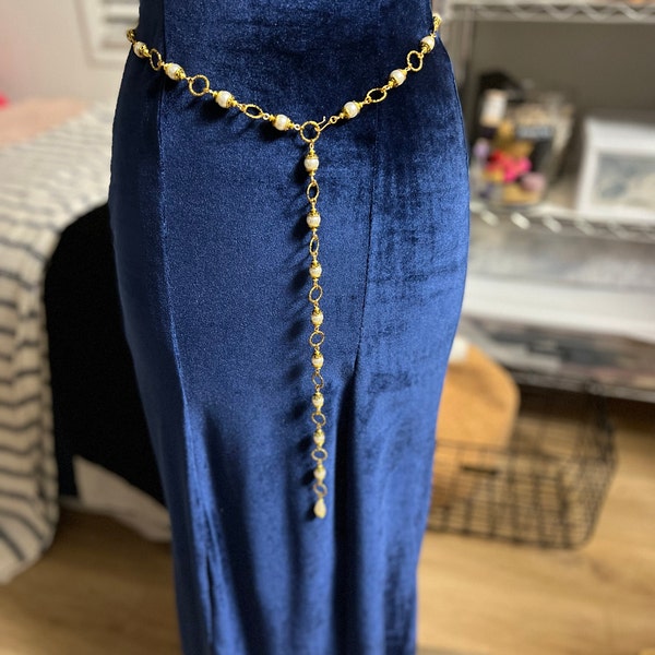 Renaissance Girdle, Gold Chain Belt, Medieval Belt Women, Cosplay ...