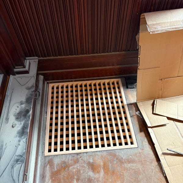 Custom Made to Your Size Large TRIMMED WOOD Floor Grate Wall Register ...
