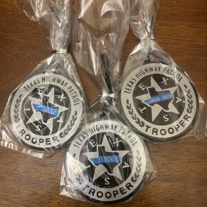Texas Highway Patrol Thin Blue Line Metal Ornament Law Enforcement ...