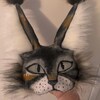 Therian Cat Mask | Gray, Brown & White Full Head Design | Handmade Faux ...