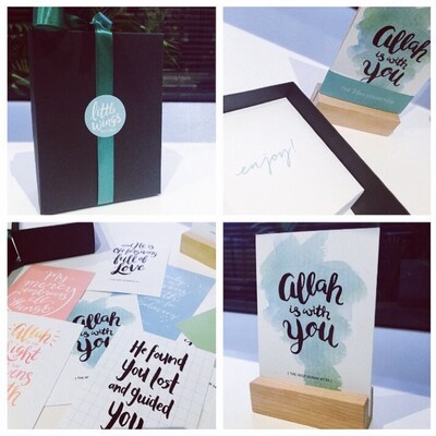 Islamic Quotes Gift Box Set noor Collection, Mini Islamic Art Prints ...