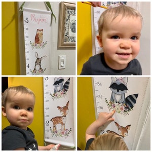 Woodland Growth Chart, Woodland Nursery Decor, Height Chart, Growth ...