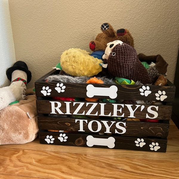 Dog Toy Box Large, Dog Toy Box, Pet Storage, Pet Organization, Pet Toy ...