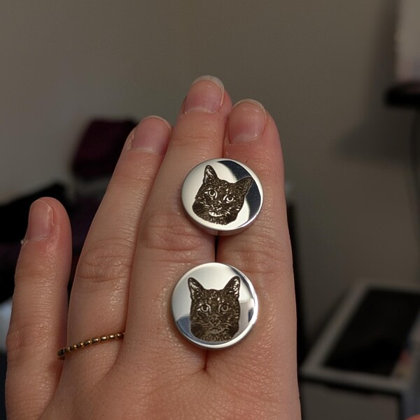 Cufflinks Engraved With YOUR Pet's Face, Custom Cufflinks for Groom ...