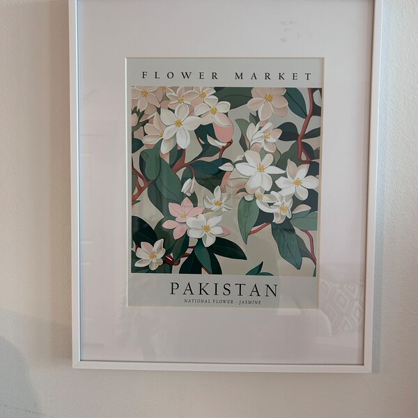 Pakistan Flower Market Art Print, Pakistan Flower, Jasmine Wall Art ...