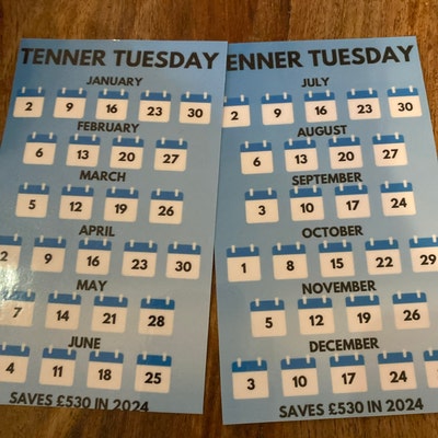 Tenner Tuesday Savings Challenge , 2024 Savings Tracker - Etsy