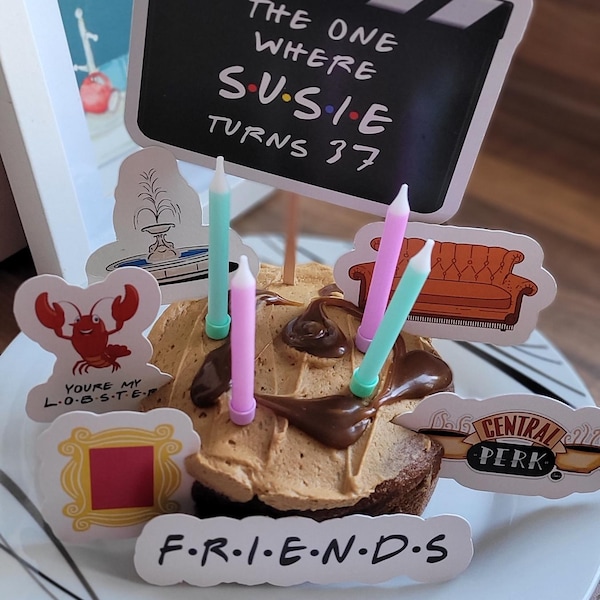 Friends Movie Clapper Board Birthday Cake Topper Personalised Set - Etsy UK