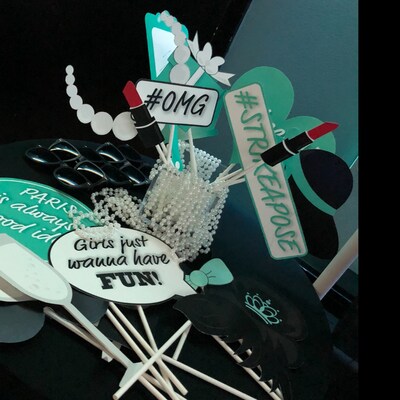 Breakfast at Tiffany's Party Printable Photo Booth Props Tiffany's ...