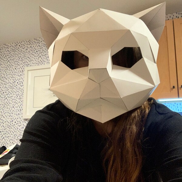 DIY Cat Mask Template, Paper Craft, Kitten Mask, DIY Printable Mask ...