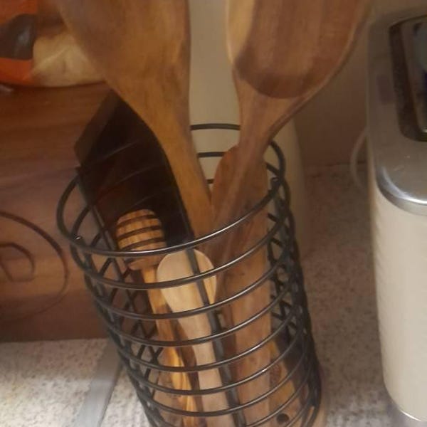 Handmade Olive Wood Breakfast Set - Honey Dipper, Spreader & Spoon - Etsy