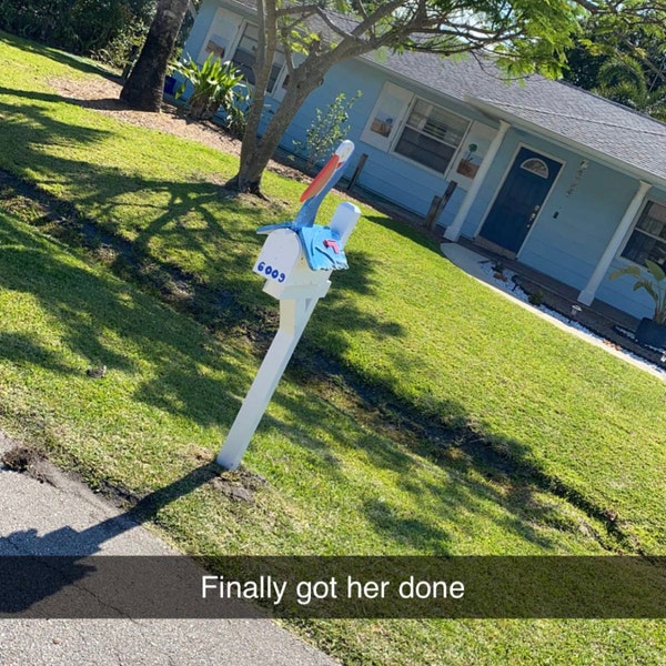 Custom Handmade Wooden Flamingo Mailbox - Etsy