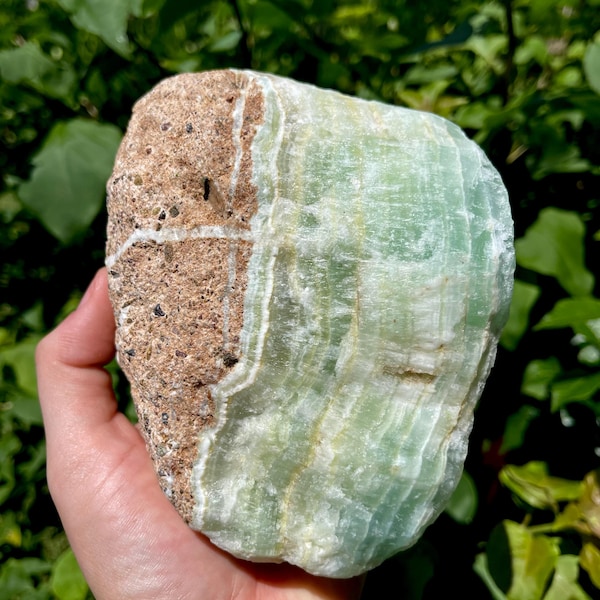 Onyx and Dendrite Red Orange Banded Cave Crystal Tower 696 Grams 1lbs ...