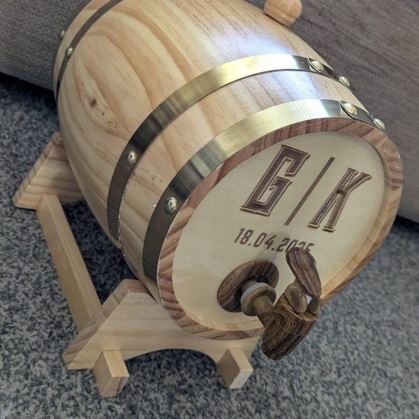 Personalized Engraved Whiskey Barrel 3L | Mini Wood Whiskey Barrel ...