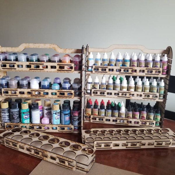Vertical Paint Storage Rack for Model Painting, Compatible With Several ...