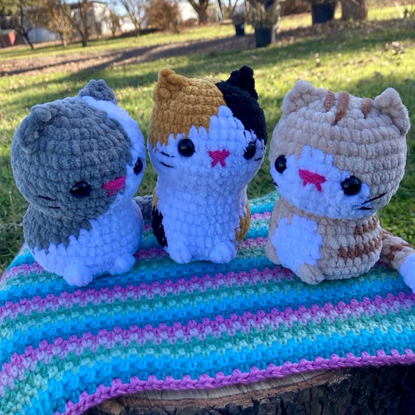 9 in 1 Crochet Patterns Low Sew Cats, Loaf Cat Pattern, Low Sew Cats ...