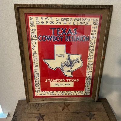 COWBOY Rodeo Poster Texas Cowboy Reunion 1930 Vintage Poster 18x24 - Etsy