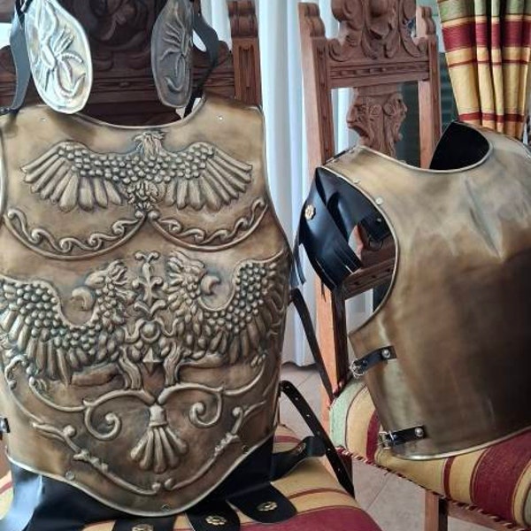 Gothic Body Armour With Sallet Helmet and Bevour – Hand-forged Metal ...