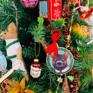 Australian Christmas Animals Wooden Ornaments - Etsy