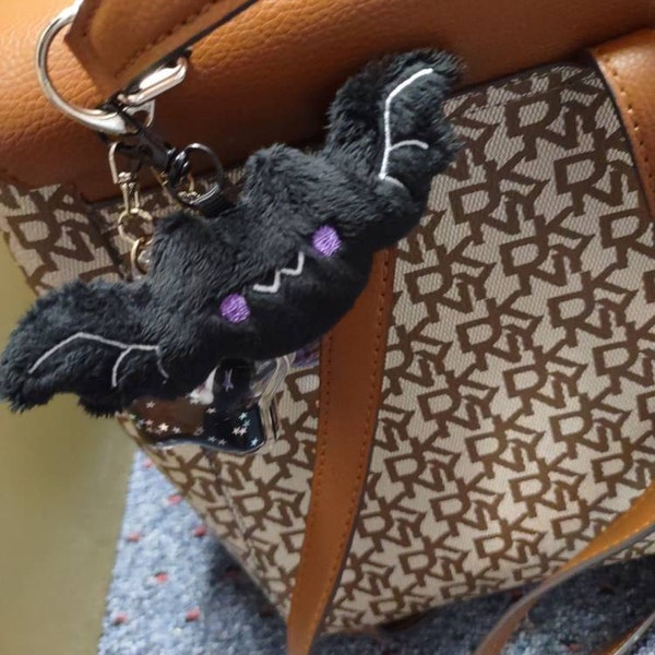 Embroidered Minky Bat Keychain - Cute Key Fob Purse Charm - Etsy