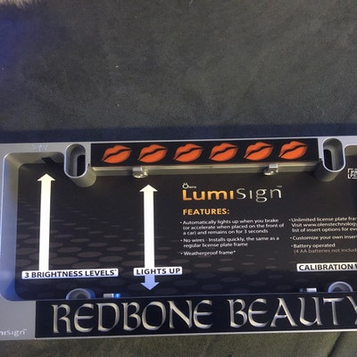 Custom Illuminated License Plate Frame by Lumisign No Wires, Battery ...