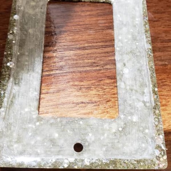 Resin Glitter Switch Cover: Iridescent Unicorn Disco Glitter Epoxy ...