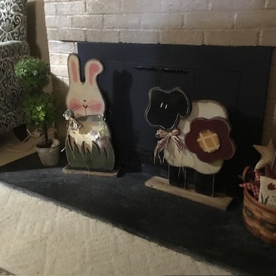 Wood Bunny/22 Tall/ Made PER Order NOT Ready to Ship/primitive Standing ...