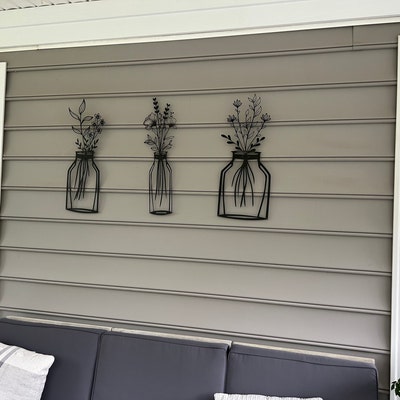 Spring Flower Metal Wall Decor, Unique Design Flower Art, Home Decor ...