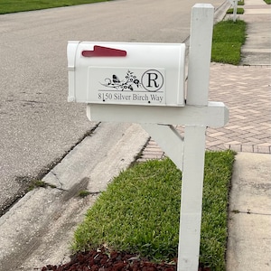 Custom Monogram Mailbox Vinyl Decal Custom Monogram Mailbox Vinyl Decal ...
