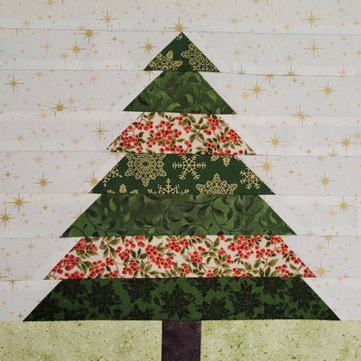 Star Center Log Cabin Quilt Block Pattern Download - Etsy