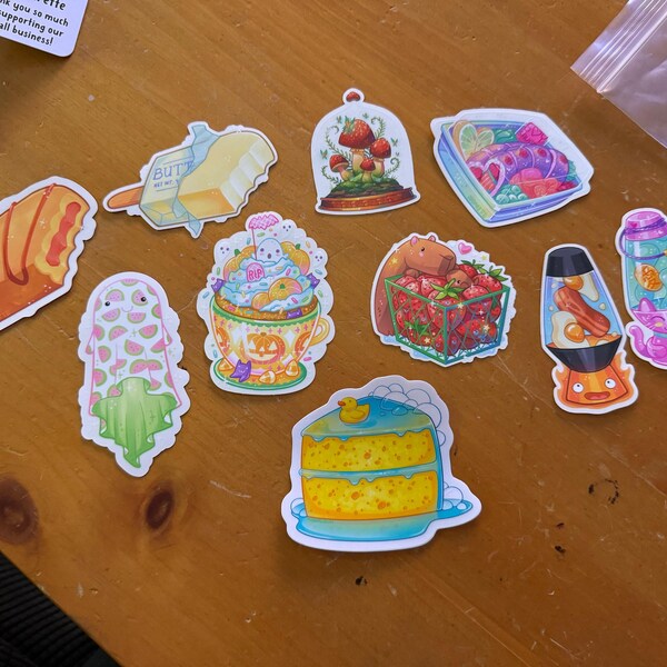 Sponge Cake Sticker Semi Transparent Sticker Vinyl Sticker Die Cut ...