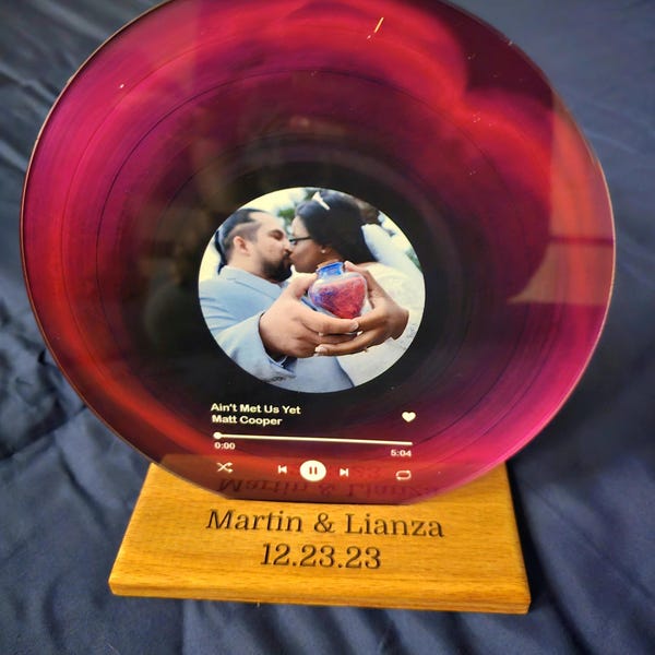 Personalized Song Record - Birthday Gift for Her - Anniversary Gift for ...