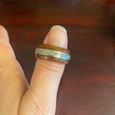 Mens Wedding Band the Rsg Made From Santos Rosewood, Silver and German ...